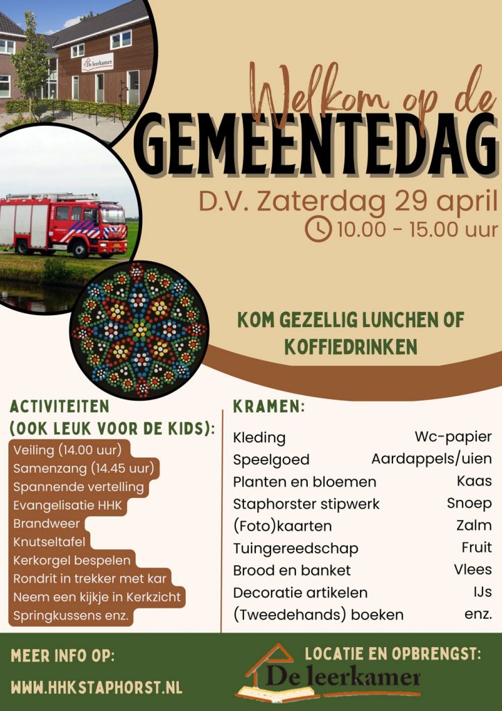 Komende zaterdag 29 april Gemeentedag HHK Staphorst - Weblog Staphorst Rouveen
