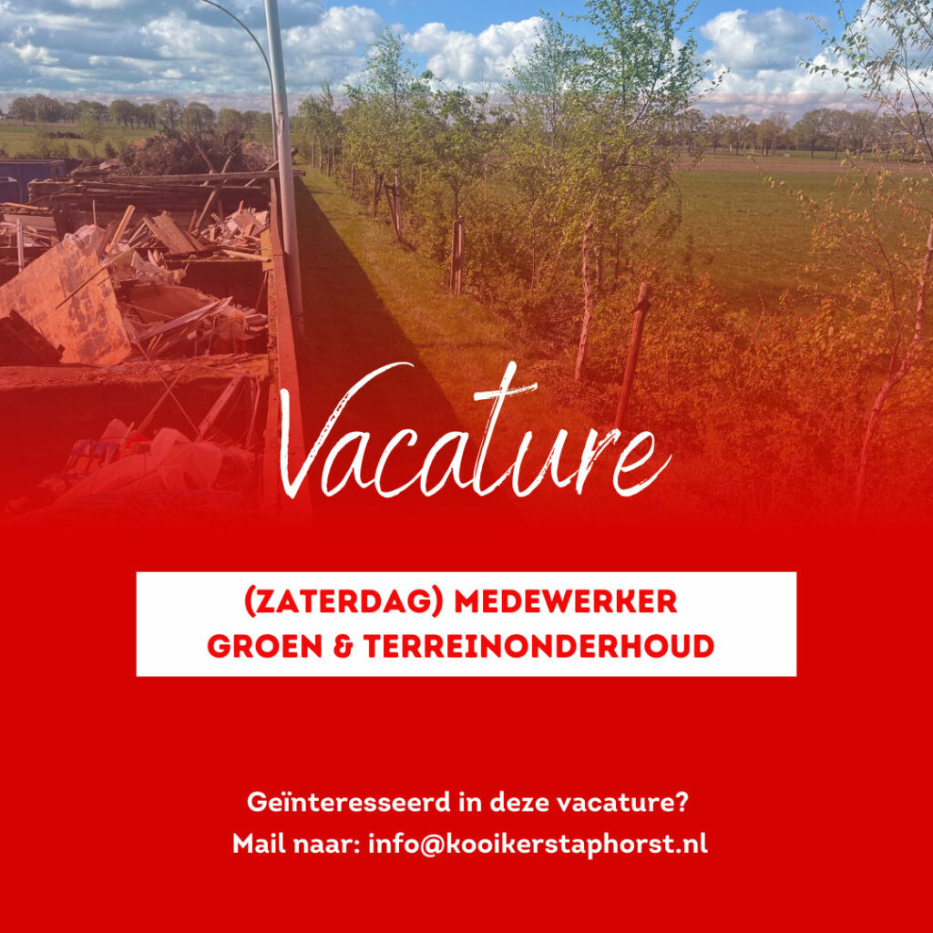 Vacature Groen & Terreinonderheid - Weblog Staphorst Rouveen