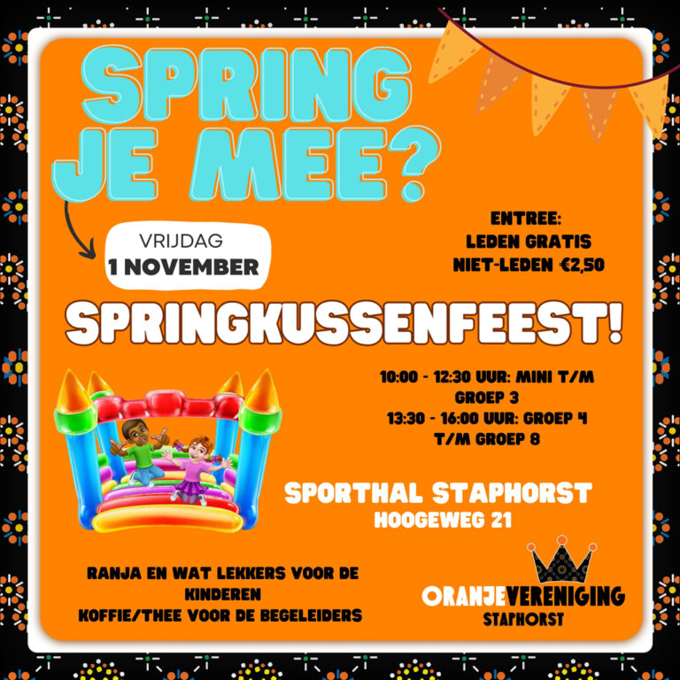 Springkussenfeest, spring je mee? - Weblog Staphorst Rouveen