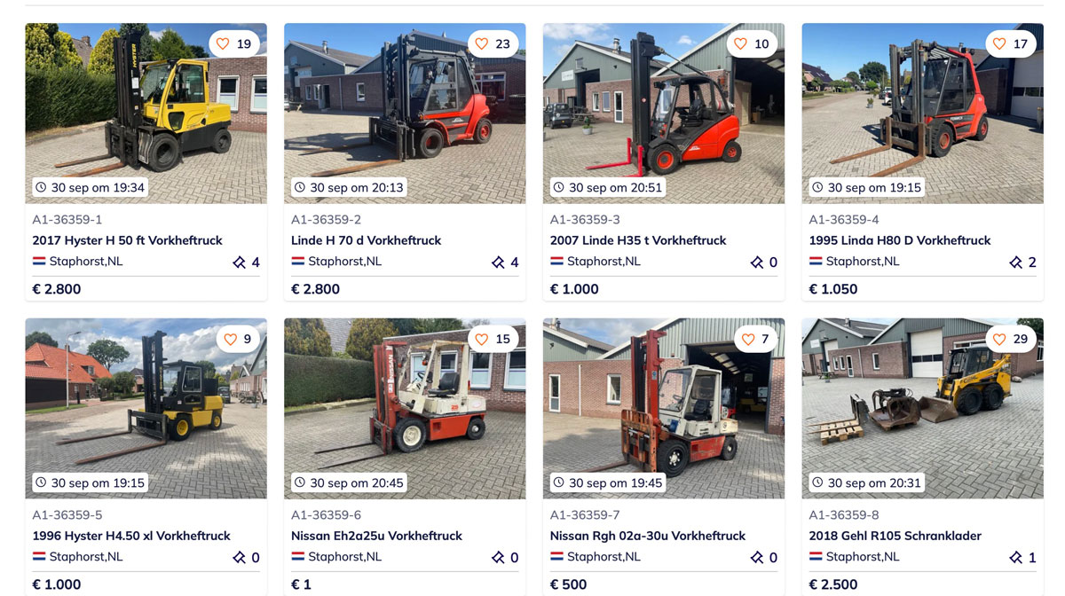 Bekijk deze geweldige veiling: Heftrucks, hoogwerkers, grondverzet ...