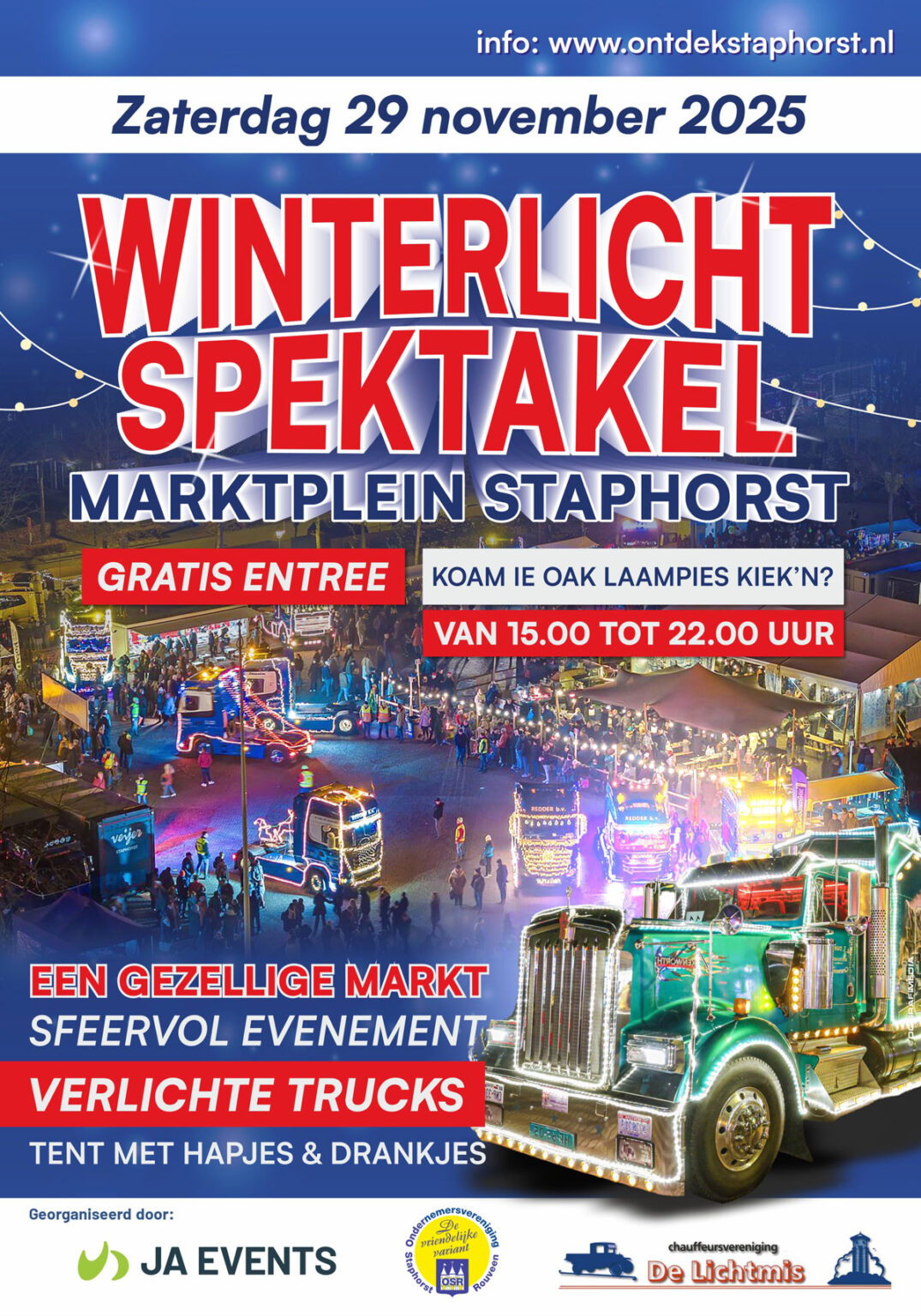 Wintertijd verlicht Staphorst: tijd voor het Winterlicht Spektakel 2025 - Weblog Staphorst Rouveen