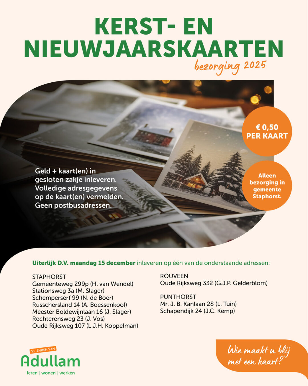Kerstkaartenactie Adullam - Weblog Staphorst Rouveen